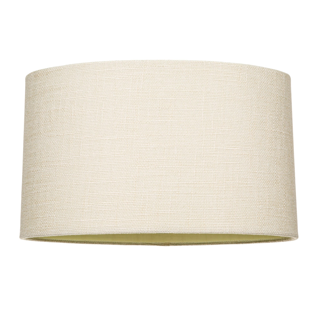 Contemporary and Sleek Cream Linen Fabric Oval Lamp Shade 60w Maximum