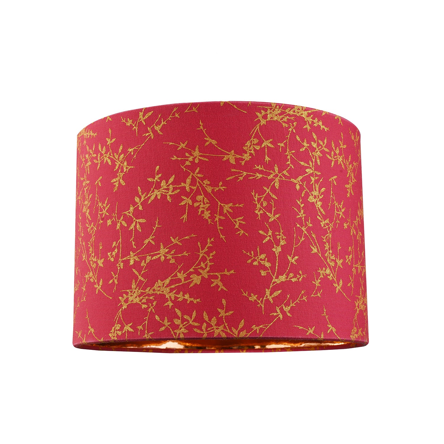 Modern Burgundy Cotton Fabric 10" Lamp Shade with Copper Foil Floral D