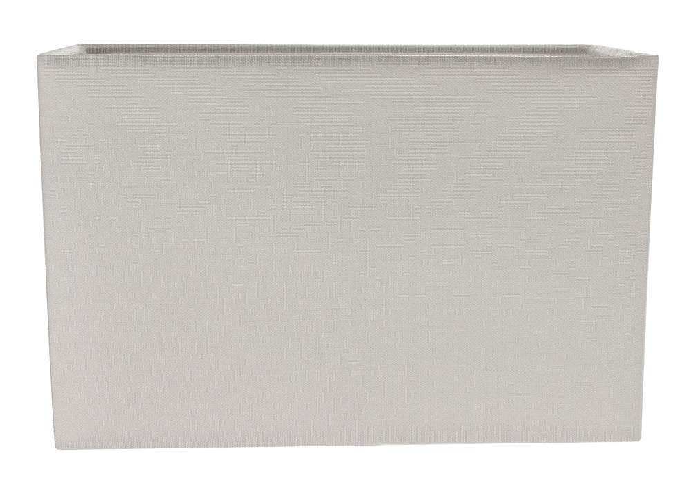 Contemporary and Stylish Dove Grey Linen Fabric Rectangular Lamp Shade