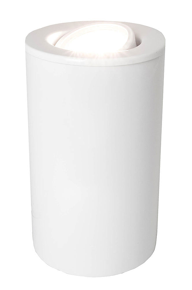 White Gloss GU10 Floor or Table Lamp Uplighter with Tilt Capability